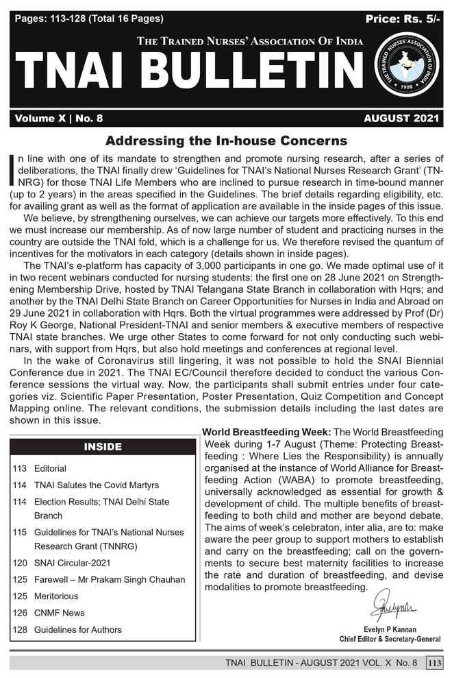 TRAINED NURSES' ASSOCIATION OF INDIA (TNAI)